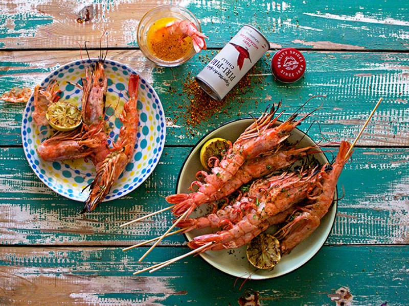 Cape Herb Canada :: PIRI PIRI PRAWNS ON THE BRAAI